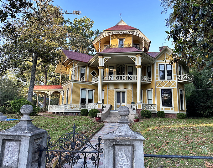 The Lapham-Patterson House flaunts its sunny yellow Victorian splendor like a Southern belle who knows exactly how gorgeous she is.