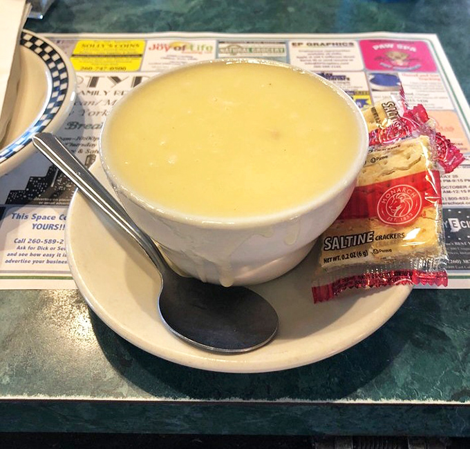 Liquid comfort in a bowl – this lemon rice soup comes with a side of saltines and solves all of life's problems temporarily.