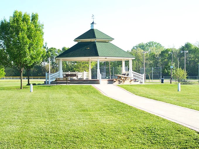 The gazebo at Lions Park has witnessed countless summer concerts, first kisses, and community gatherings&mdash;a white-painted time machine to simpler pleasures.