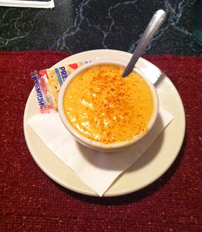 Rich, creamy bisque that warms the soul like a maritime hug in a bowl.