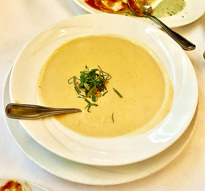 This lobster bisque isn't just soup; it's a silky, creamy ocean of flavor that makes you want to cancel your next appointment.