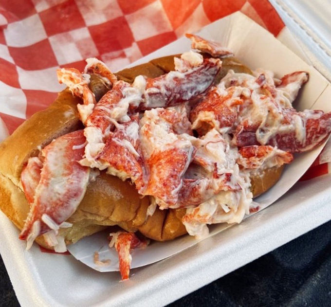 This isn't just a lobster roll&mdash;it's a celebration on a bun. Sweet, tender chunks of Maine's finest treasure, barely held together by the perfect amount of mayo.