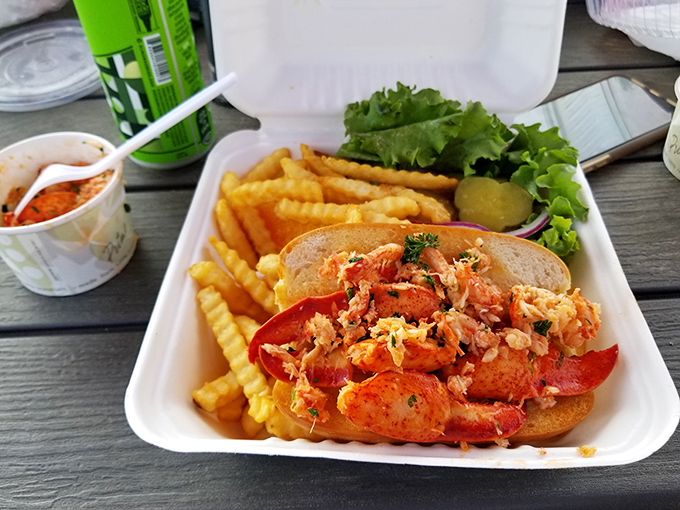 This lobster roll doesn't need fancy presentation&mdash;the overflowing meat speaks for itself. Vacation on a bun, no passport required.