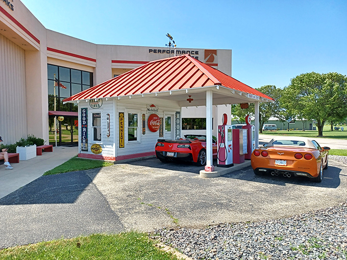This vintage gas station turned museum is where automotive nostalgia meets Corvette heaven&mdash;like Disneyland for gearheads with better parking and no lines.