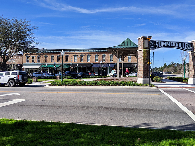 The Summerville welcome arch stands proud, a gateway to small-town living with big-time character.