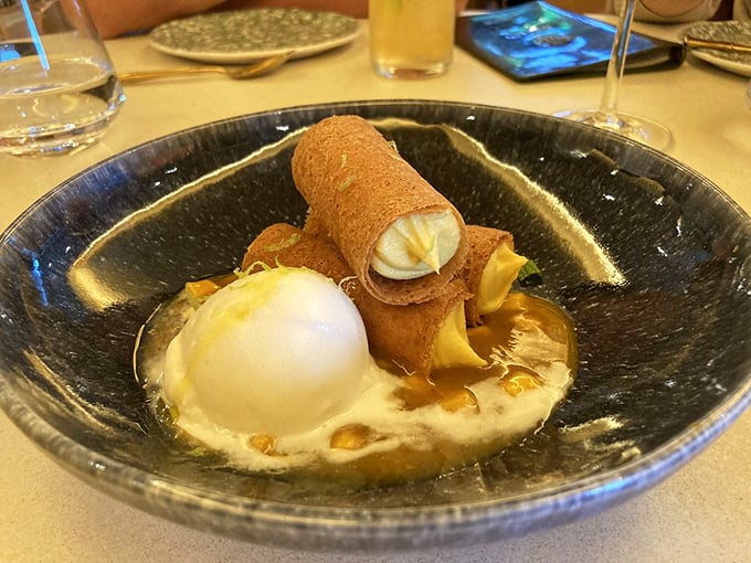 Dessert that makes you question your life choices&mdash;why haven't you been eating this all along? Crispy exterior, creamy interior, and that perfect scoop of ice cream.