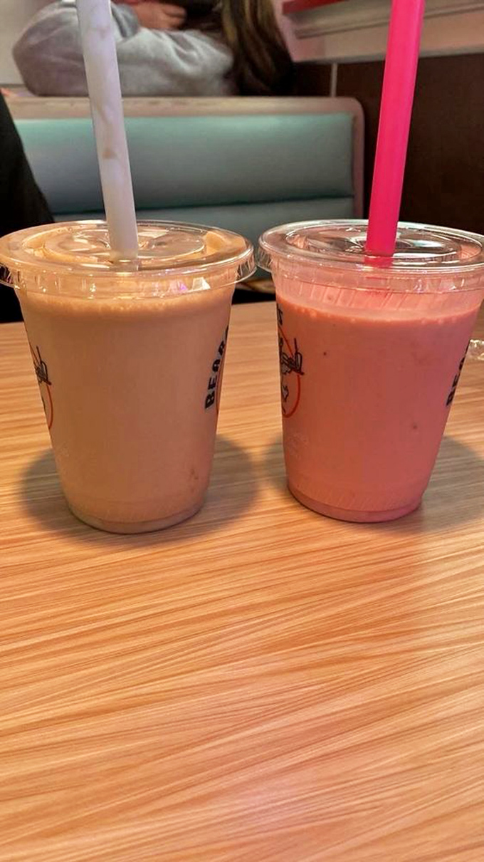 Thick, creamy milkshakes in classic flavors that require serious straw strength &ndash; the kind that make you feel like you're in an Archie comic.