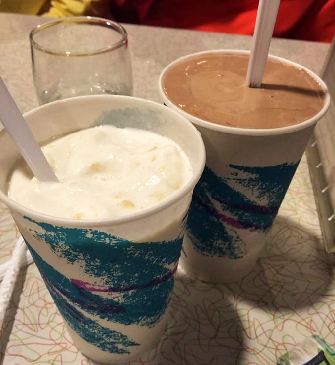 Thick, hand-spun milkshakes in vintage cups &ndash; one vanilla, one chocolate &ndash; waiting to transport you back to simpler, sweeter times.