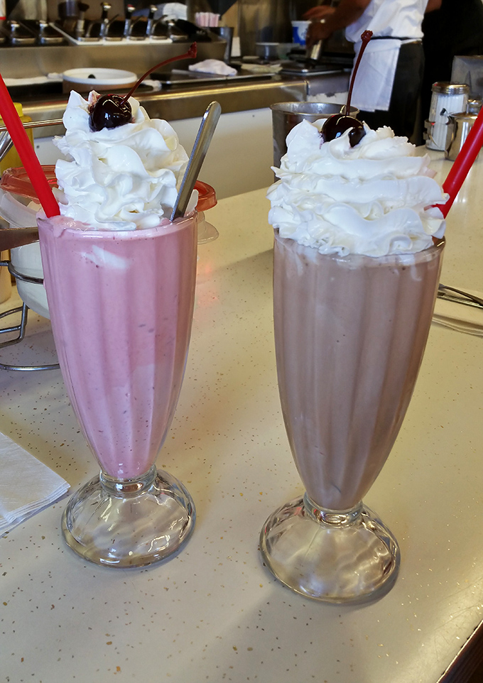 These milkshakes don't mess around – topped with enough whipped cream to make your inner child weep with joy.