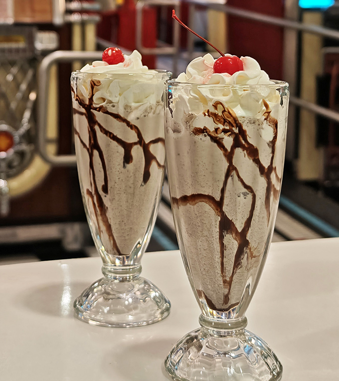 Milkshakes so photogenic they deserve their own Instagram account. The chocolate drizzle isn't just decoration&mdash;it's a road map to happiness.