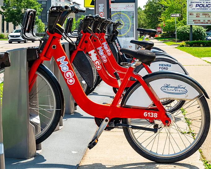 While not in Ferndale, these bike shares represent the kind of eco-friendly transportation options that make small towns more accessible.