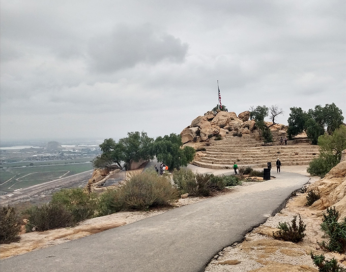 The summit of Mount Rubidoux rewards hikers with panoramic views that remind you why people flocked to California long before Hollywood existed.