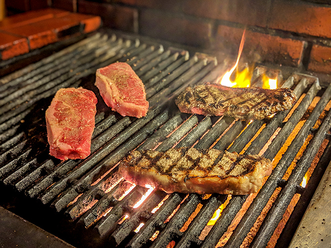 Steaks sizzling on the open flame – the Venice Room's DIY grilling station is dinner and entertainment rolled into one delicious package.