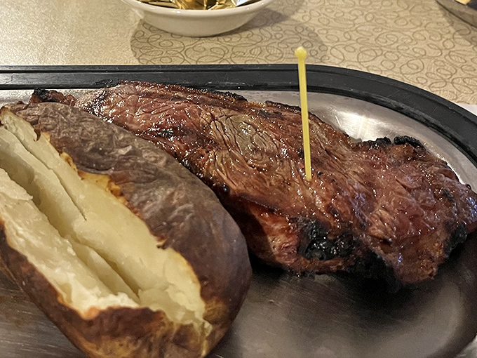 That New York Strip and loaded baked potato combo isn't just dinner&mdash;it's therapy with better side effects than anything your doctor prescribes.