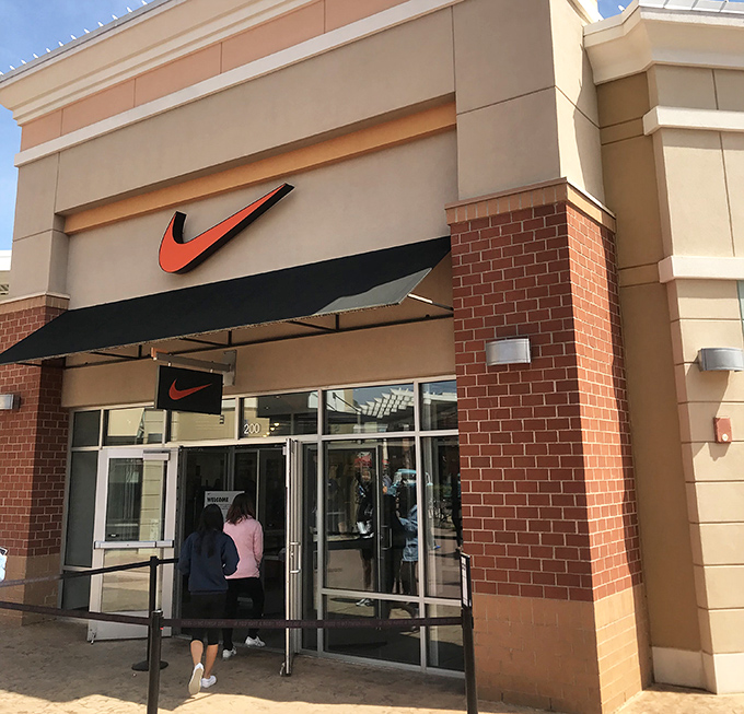 Just swoosh it! Nike's outlet store promises athletic gear that'll make you look like a pro, even if your only marathon is through these shopping aisles.