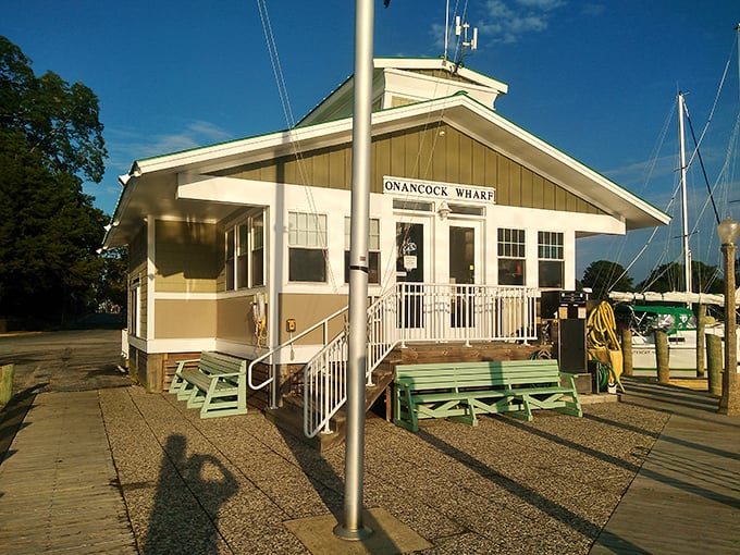 Onancock Wharf welcomes sailors and dreamers alike. The gateway to adventure or simply the perfect spot for waterfront contemplation.