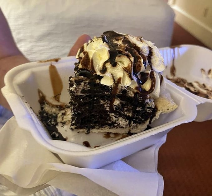 Chocolate paradise in a foam container&mdash;this Oreo pie doesn't care about being photogenic because it's too busy being absolutely delicious.