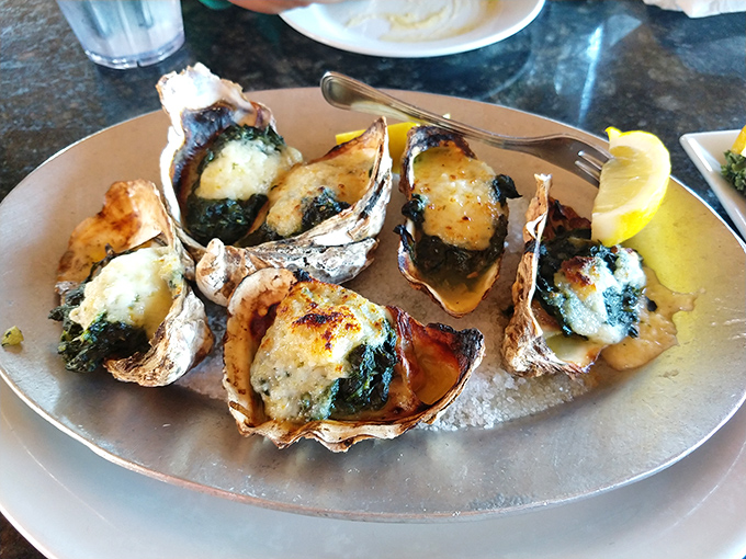 Oysters Rockefeller that would make the Vanderbilts jealous &ndash; decadently topped and perfectly broiled for that moment of pure bliss.