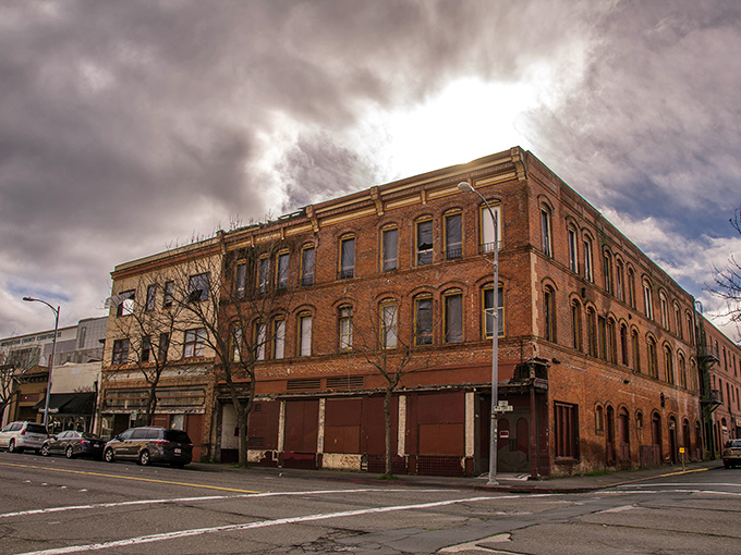 This imposing brick structure whispers tales of Ukiah's boom years, standing proudly on the corner like the architectural equivalent of your distinguished great-uncle who refuses to change with the times.