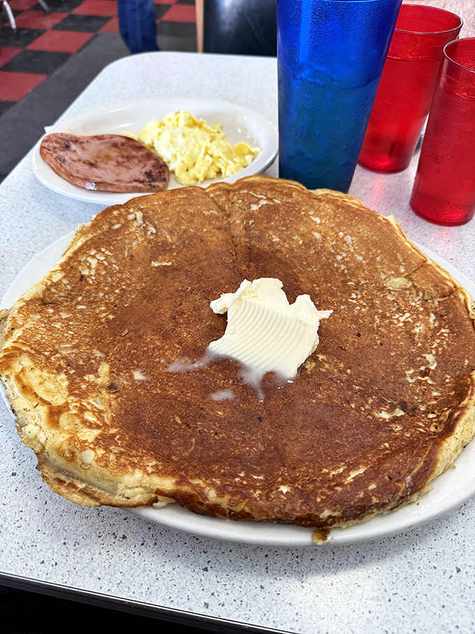 The pancake that ate Waterloo&mdash;a golden-brown masterpiece large enough to have its own zip code, with butter melting into a perfect puddle of possibility.