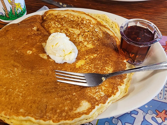 Pancakes at Marie's aren't just breakfast&mdash;they're an event. Golden-brown, plate-sized, and topped with a melting pat of butter that creates its own delicious river system.