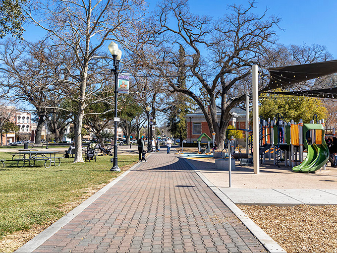 City Park's playground and paths prove grandkids and grandparents can both find their happy place.