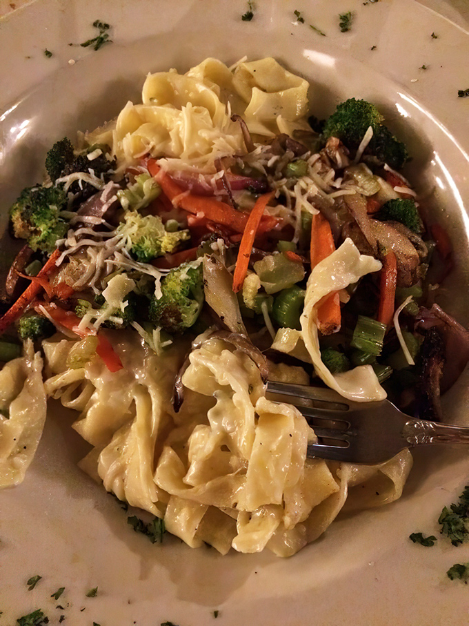 Pasta primavera that proves vegetables can party too &ndash; a colorful medley dancing with noodles in a celebration of texture and flavor.