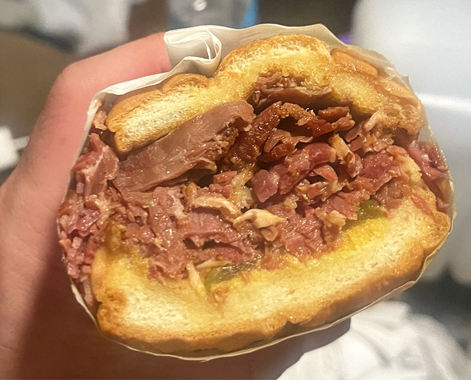 The pastrami sandwich doesn't just have meat&mdash;it has a mountain of perfectly seasoned, thinly-sliced pastrami that demands a two-handed commitment.