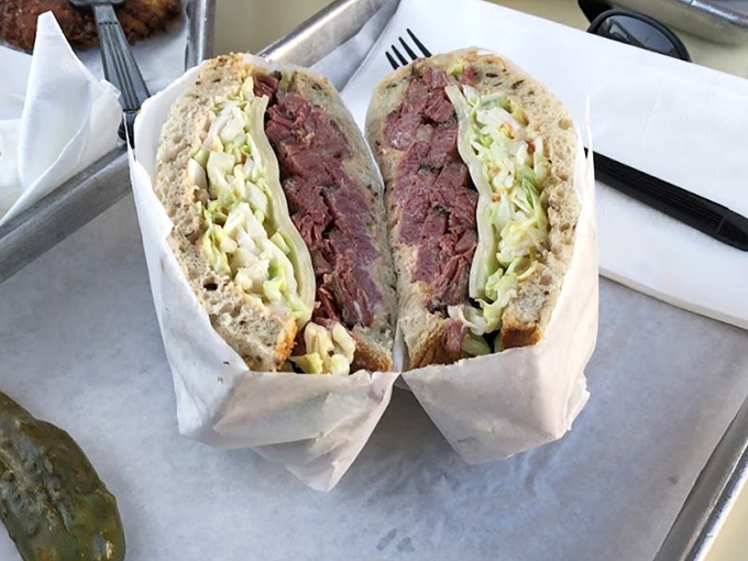 Pastrami so perfectly peppered and juicy, it makes other delis weep into their mustard jars.