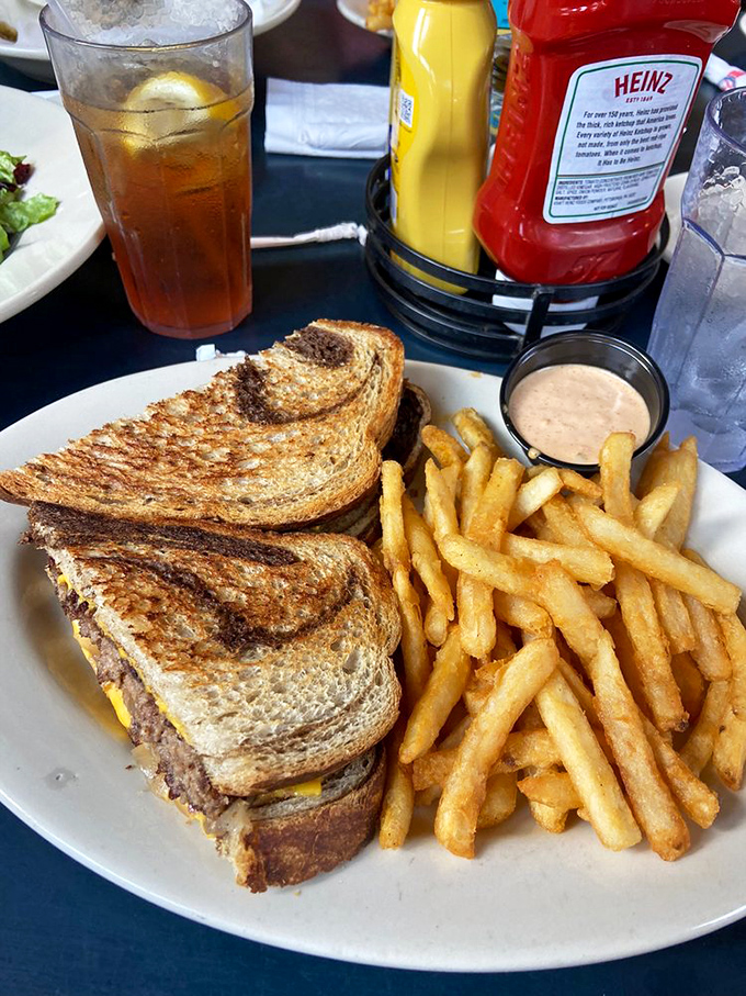This Patty Melt isn't just grilled to perfection&mdash;it's a masterclass in sandwich architecture, with that golden-brown exterior giving way to melty, beefy bliss.