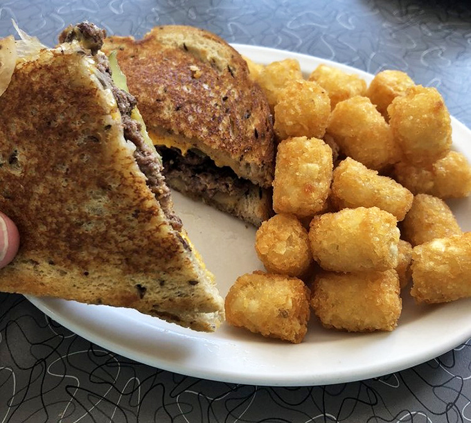 The patty melt and tater tots: a dynamic duo that's saved more hangovers than all the aspirin in Missouri.