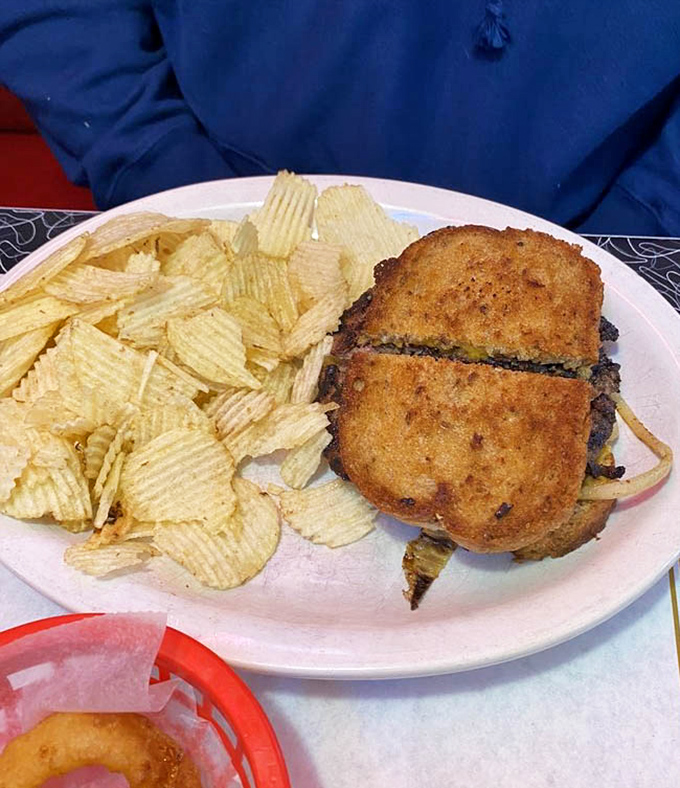 The humble patty melt&mdash;America's unsung lunch hero. This one's got the perfect crisp-to-gooey ratio that would make your cardiologist wince and your taste buds sing.