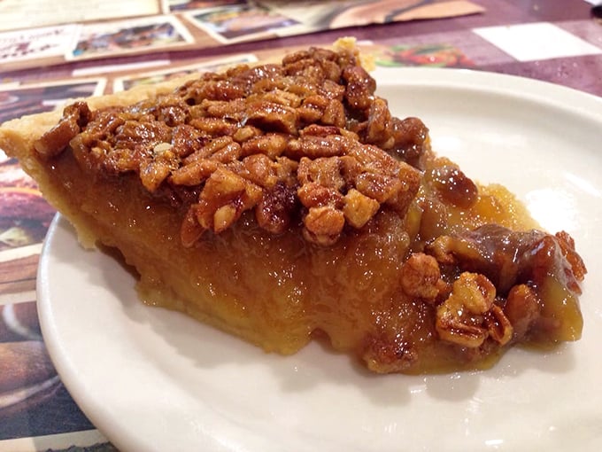 This pecan pie could make a grown person weep tears of joy and ask for seconds immediately.