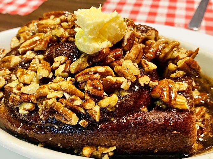 This isn't just French toast&mdash;it's what French toast dreams of becoming when it grows up. Those pecans mean business.