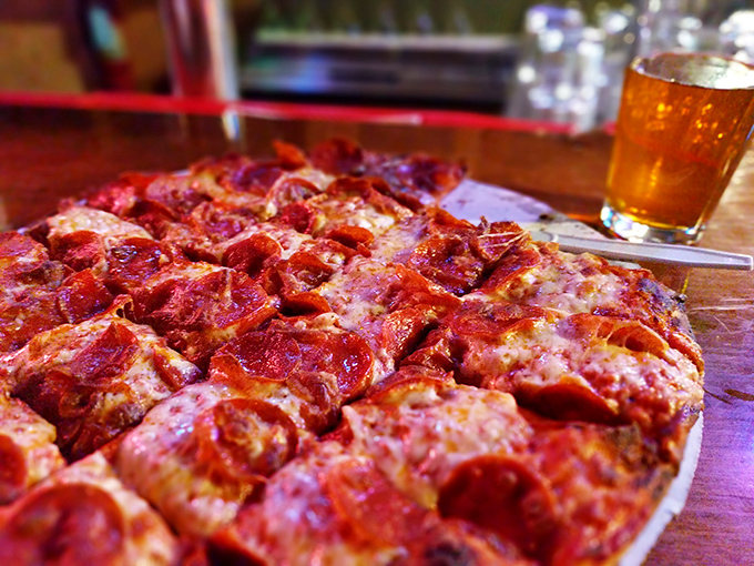 A pepperoni pizza that doesn't mess around. The kind of straightforward, no-nonsense pie that reminds you why classics became classics in the first place.