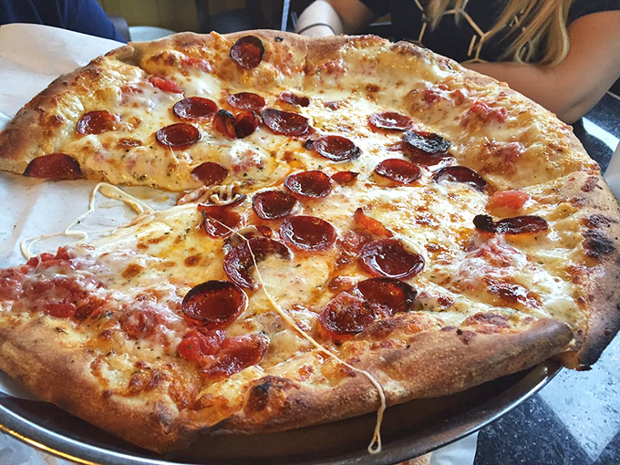 This pepperoni pizza doesn't just have cheese pulls &ndash; it has cheese symphonies, with those perfectly crisped pepperoni cups holding tiny pools of flavor.