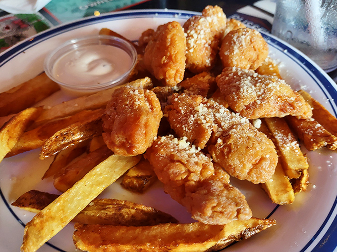 Perch so perfectly fried it would make your grandpa put down his fishing rod and pick up a fork. Lake Erie's bounty at its finest.