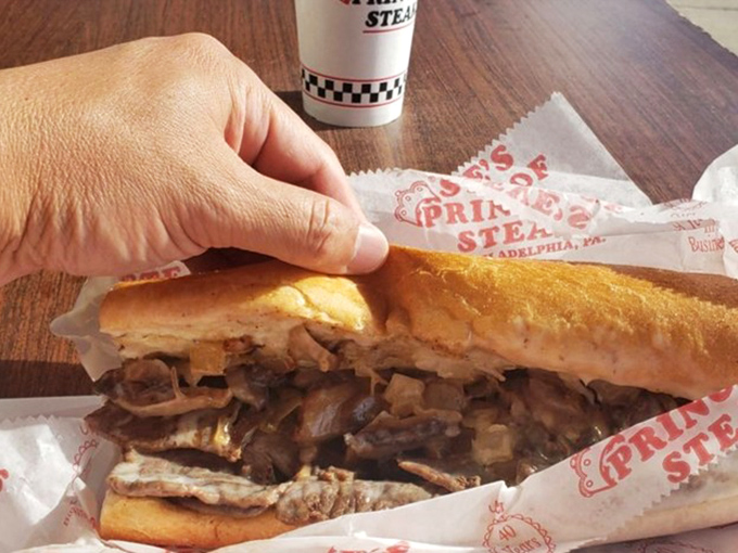 Not just a sandwich but an engineering marvel&mdash;layers of meat and cheese creating the architectural wonder that is a proper Philly cheesesteak.
