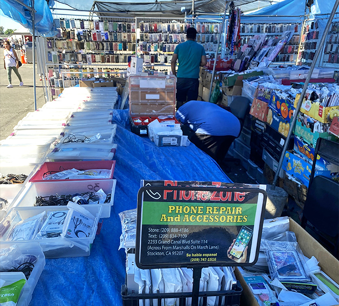 The modern bazaar meets tech support. Where else can you fix your phone screen and buy a case with unicorns on it in one stop?