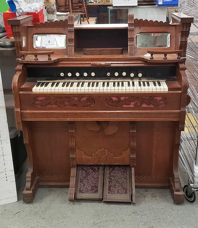 This vintage pump organ isn't just furniture&mdash;it's a conversation piece that could transform your living room into a Victorian parlor overnight.