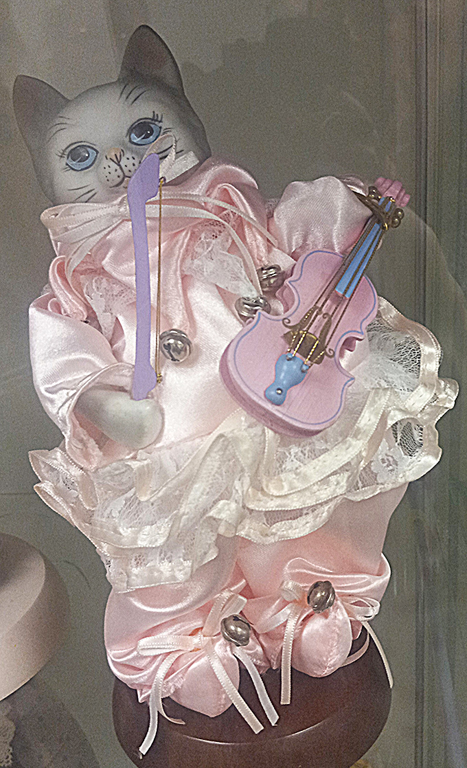 This violin-playing kitty in pink satin would make even Andrew Lloyd Webber rethink his casting for "Cats: The Musical."