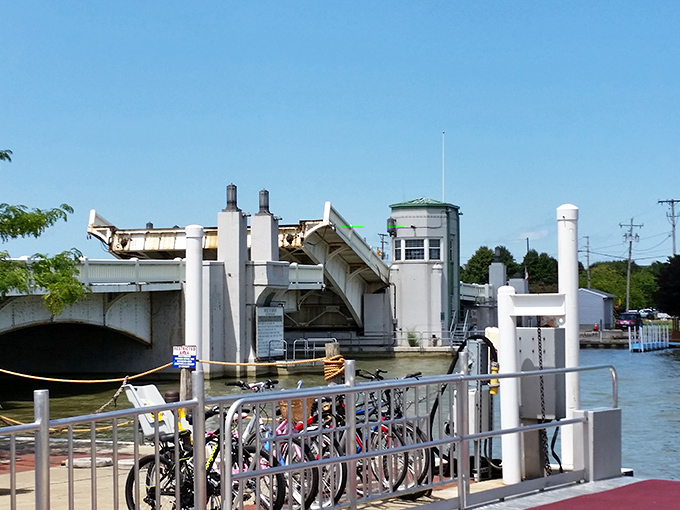 Port Clinton's lift bridge raises not just for boats but for your spirits too – a daily reminder that life here operates on nature's schedule.