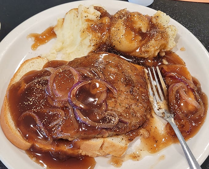 This isn't just pot roast&mdash;it's therapy on a plate. The gravy has that glossy richness that says "I've been simmering for hours just waiting for you."