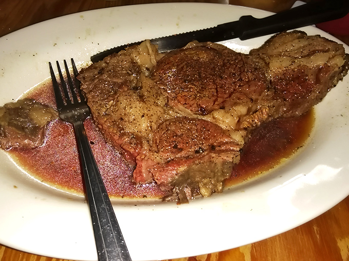 This prime rib isn't just dinner—it's a carnivorous celebration that would make even the most dedicated vegetarian pause for a moment of respectful admiration.