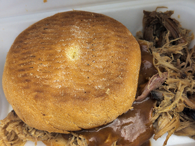 Golden cornbread meets pulled pork in a match made in heaven. Like the best relationships, neither tries to outshine the other.