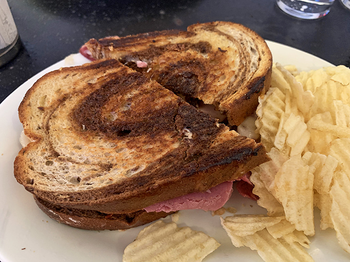Marbled rye, tender meat, melted cheese&mdash;this sandwich doesn't need a passport to transport you straight to delicatessen heaven.