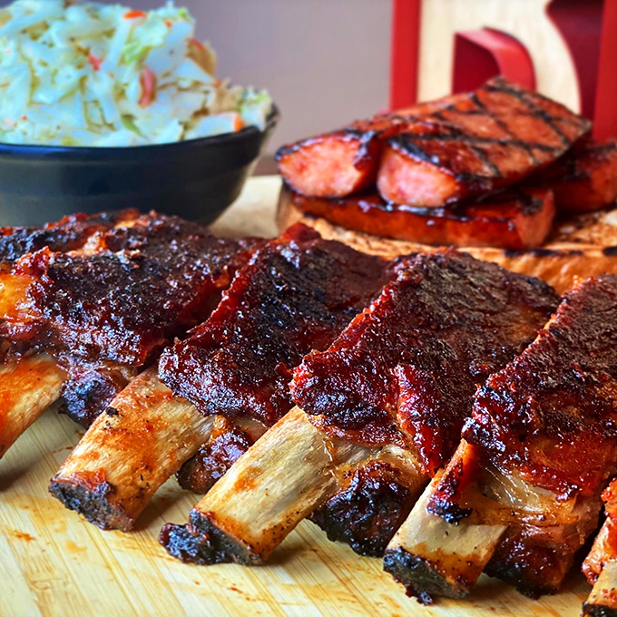 Ribs with that perfect bark and pink smoke ring &ndash; the BBQ equivalent of finding front-row concert tickets in your coat pocket from last winter.