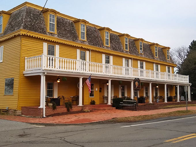 The Robert Morris Inn has welcomed travelers since 1710, its mustard-yellow facade and sprawling porch practically begging you to sit a spell.