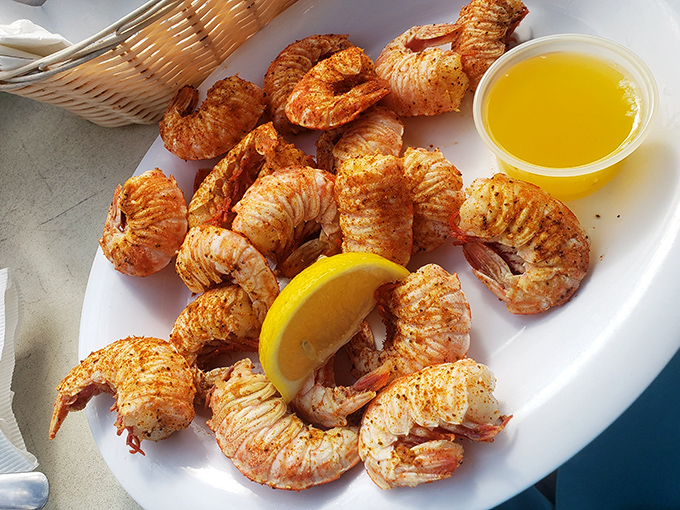 These aren't your average shrimp&mdash;they're rock stars of the sea. Perfectly fried, generously portioned, and begging for a squeeze of that lemon.
