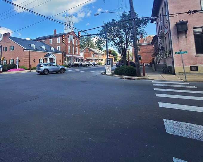 Crossroads of charm: The intersection of S Decatur and E Main Streets offers a glimpse into small-town life that Norman Rockwell would have rushed to paint.